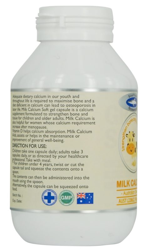 Ocean King Milk Calcium 90 Capsules - Ocean King